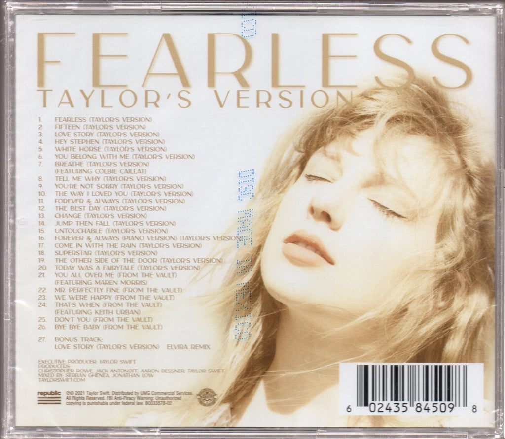 Taylor Swift - Fearless (Taylor's Version) 2CD – NEONMUSIC
